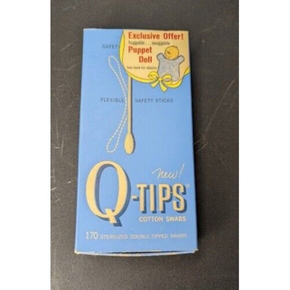 q tips | Other | Vintage Qtips Box Flexible Safety Swabs Box Only For ...